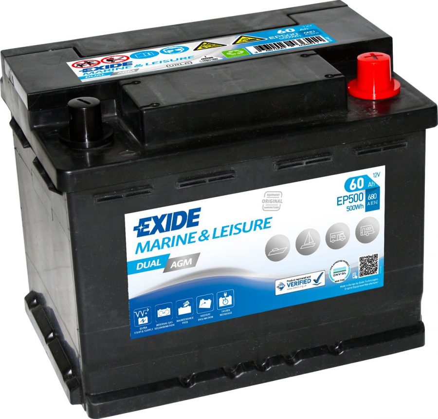 Exide Marine DUAL AGM EP500 | Batteryhouse – Testers of autobatterij kopen