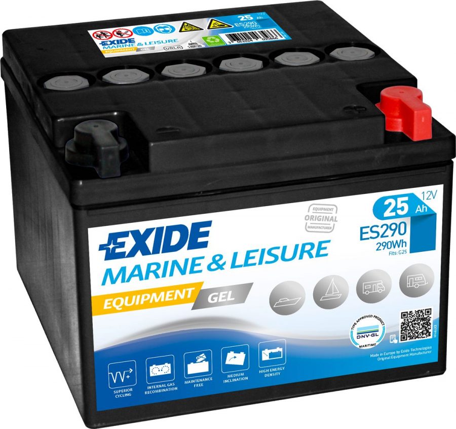 Exide Marine EQUIPMENT GEL 12V ES290 166x175x125 10kg | Batteryhouse ...