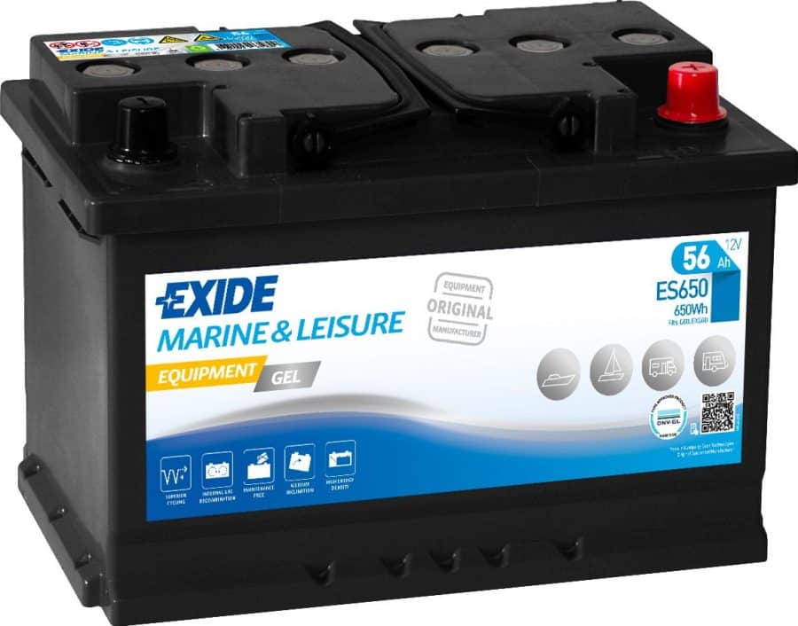 Exide Marine EQUIPMENT GEL 12V ES650 278x175x190 21kg | Batteryhouse ...